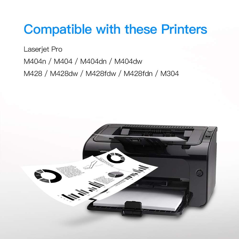 LxTek Compatible Toner Cartridge Replacement for HP 58A CF258A 58X CF258X Compatible with Laserjet Pro M404 M428 Printer Tray (2 Black, NO Chip)