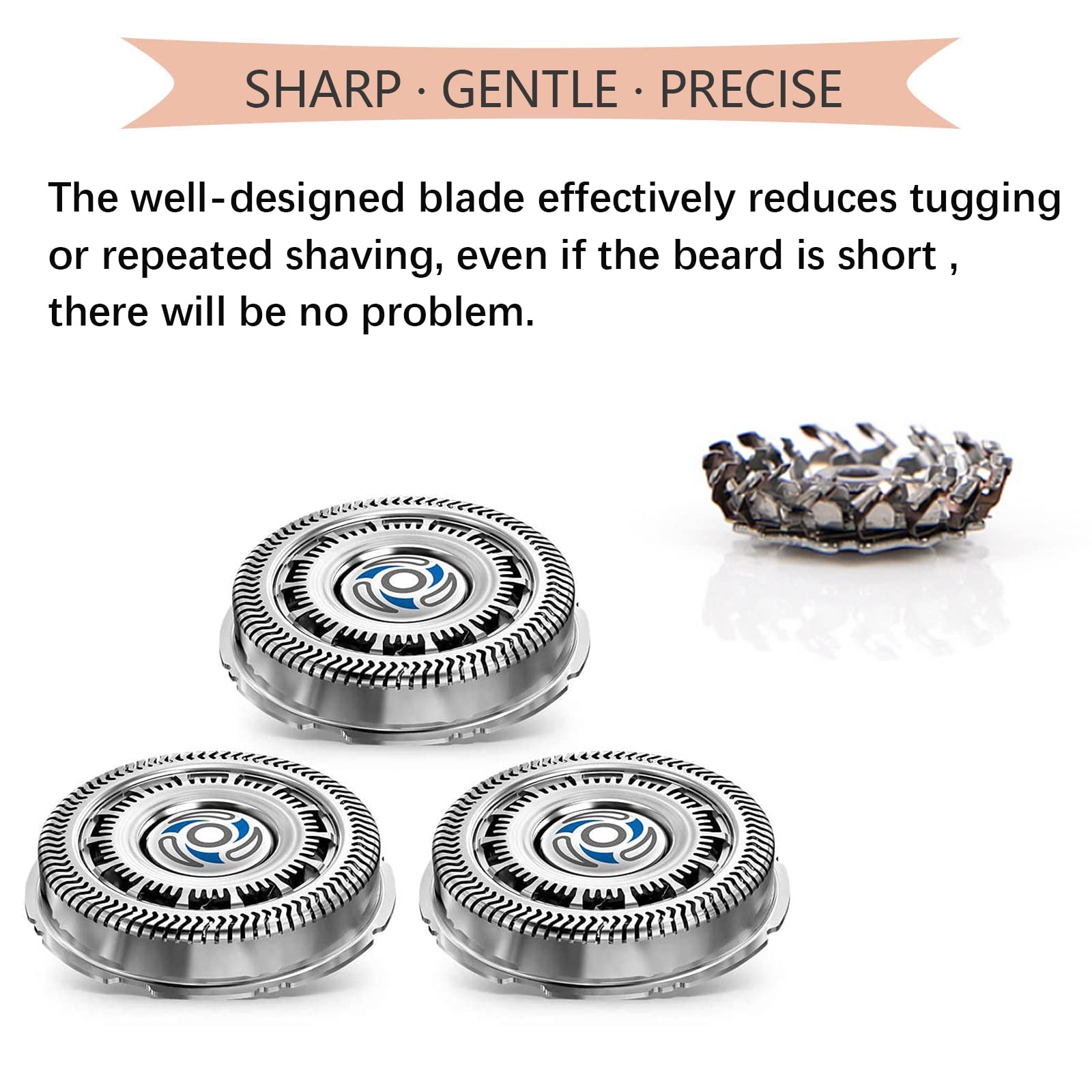 SH70 Replacement Heads Compatible With Philipss Norelco Replacement Heads 7000 series S7000 S7010 S7310 S7780 S7510 S7720 S7710 S7530 | 3 PCS