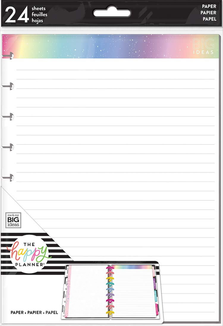 me & my BIG ideas The Happy Planner - Classic Note Paper Fill - Rainbow Foil, Multi, Model:FILX-07