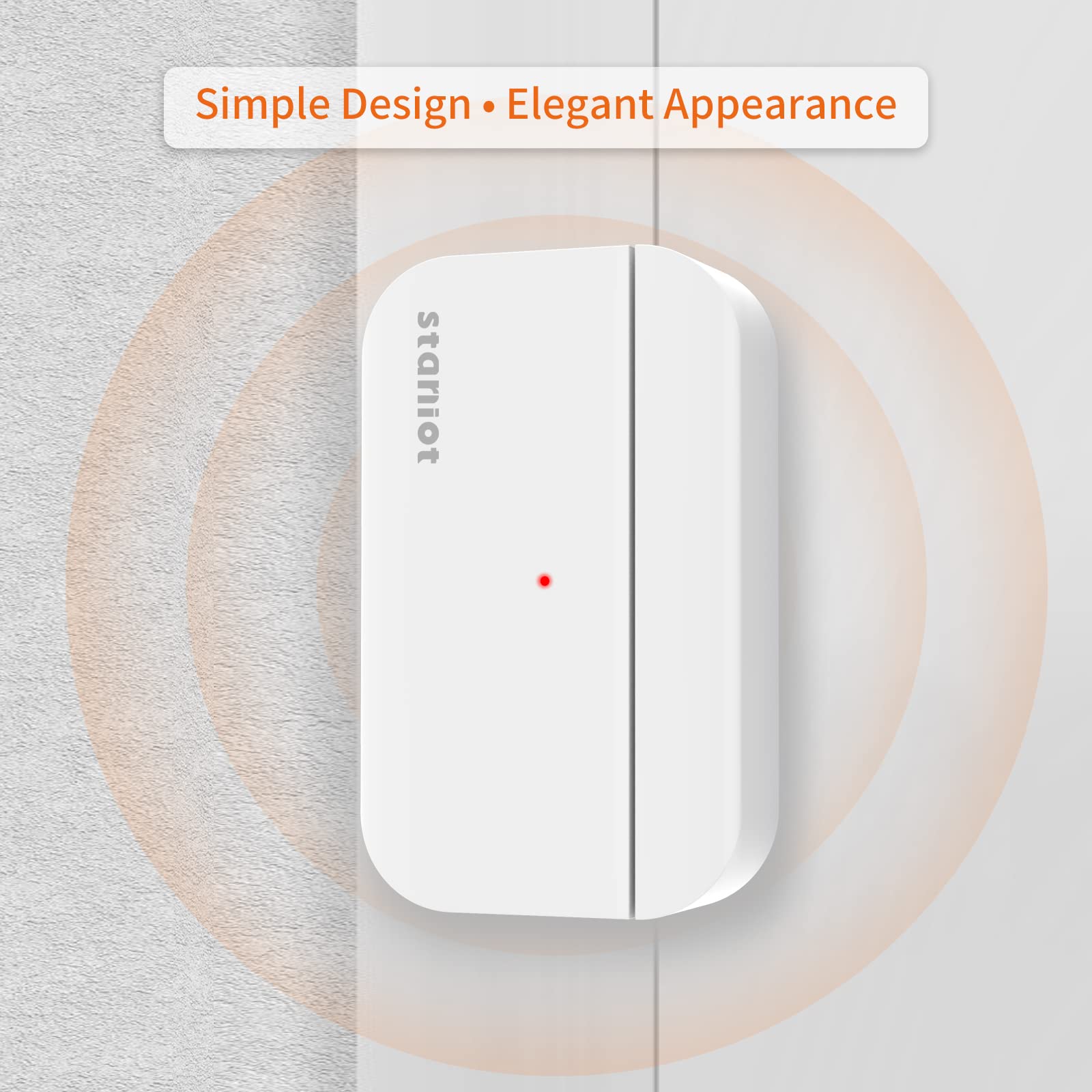 Staniot Home Security System Basic Kit for Apartment, Secpanel 5 Wireless Alarm System Kit, IPS Touch Screen Panel, Door Sensor, Remote Control, High Decibel Siren for Home Security, Work with Alexa