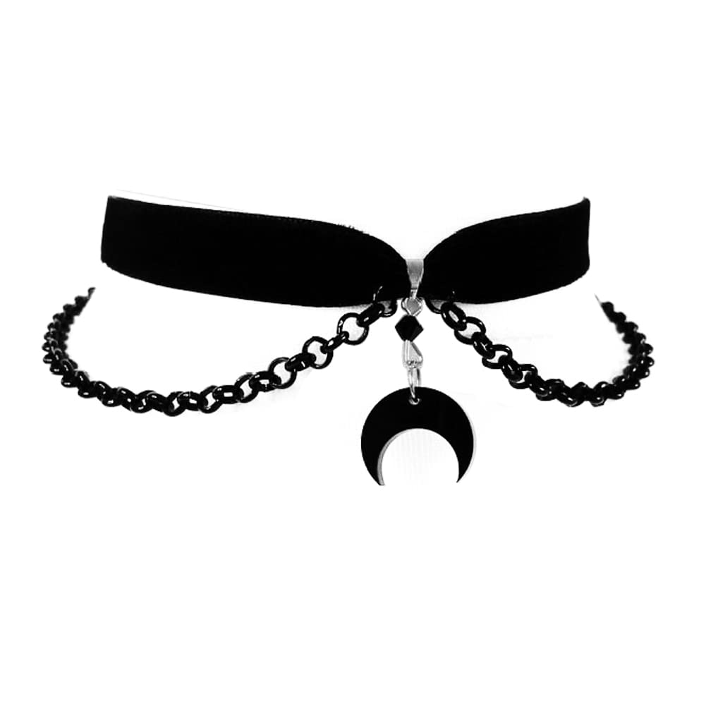 QWALIT Black Goth Choker Gothic Choker Necklace for Women Velvet 90s Halloween
