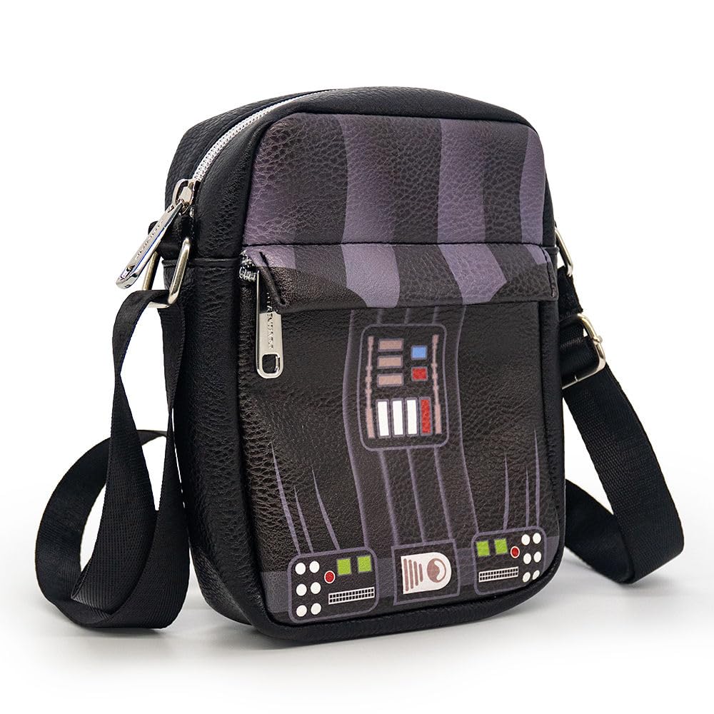 Star Wars Bag, Cross Body, Star Wars Darth Vader Character Close-Up, Black, Vegan Leather