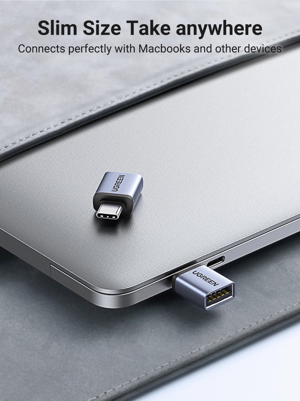 UGREEN USB to USB C Adapter 10Gbps,2 Pack USB C to USB Adapter USB C 3.2 Gen 2 Male to USB A Female Adapter Compatible with iPhone 15 Pro/Samsung/MacBook Pro/Air/iPad Pro,Thunderbolt 4/3,Gray