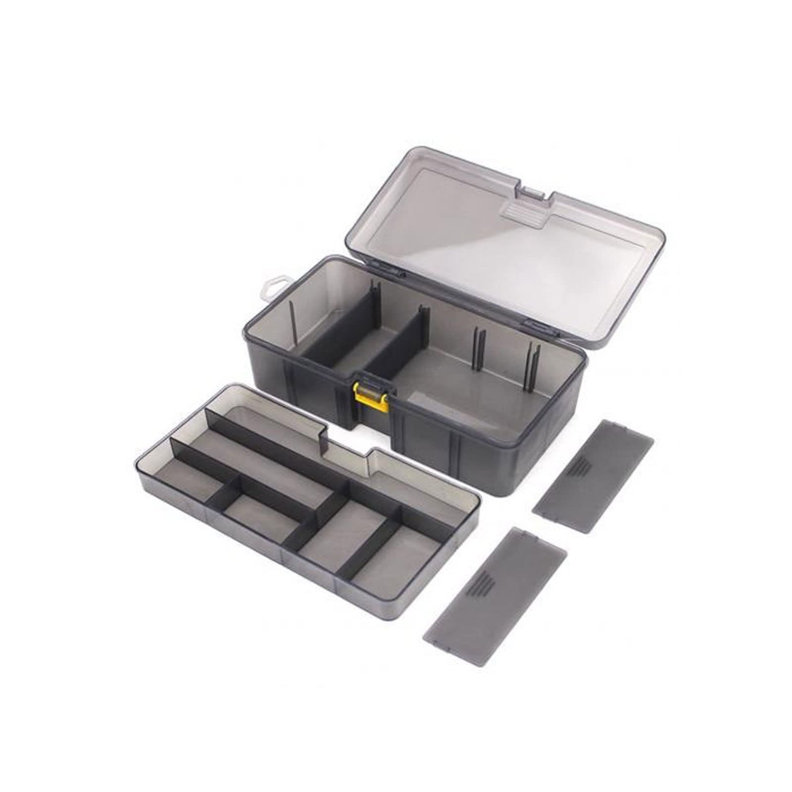 RORUN Portable Tool Box Waterproof Plastic Double Layer Fishing Tackle Lures Hook Bait Box Storage Case Fishing Tool Accessories