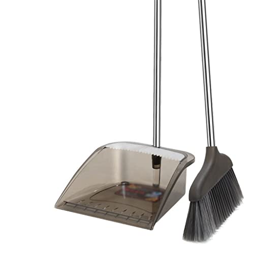 WSJIE Floor Cleaning Brooms for Dust Pan House Sweeper Dustpan and Scoop Set Magic Garbage Scoop Collector Rubber