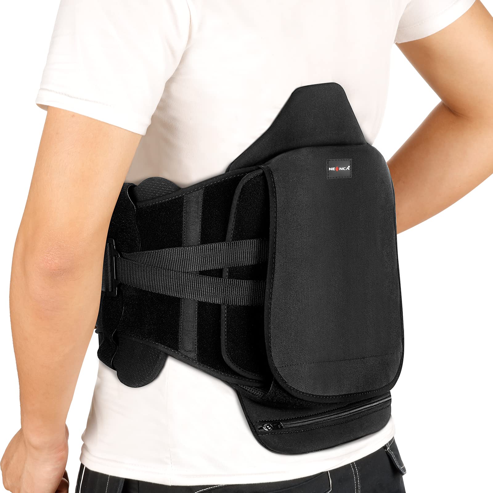 NEENCA Medical LSO Back Brace, Lumbar Support for Pain Relief, Waist Wrap with Removable Lumbar Pad for Elders, Injury, Herniated Disc, Sciatica, Scoliosis, Post Surgery & Fractures and More