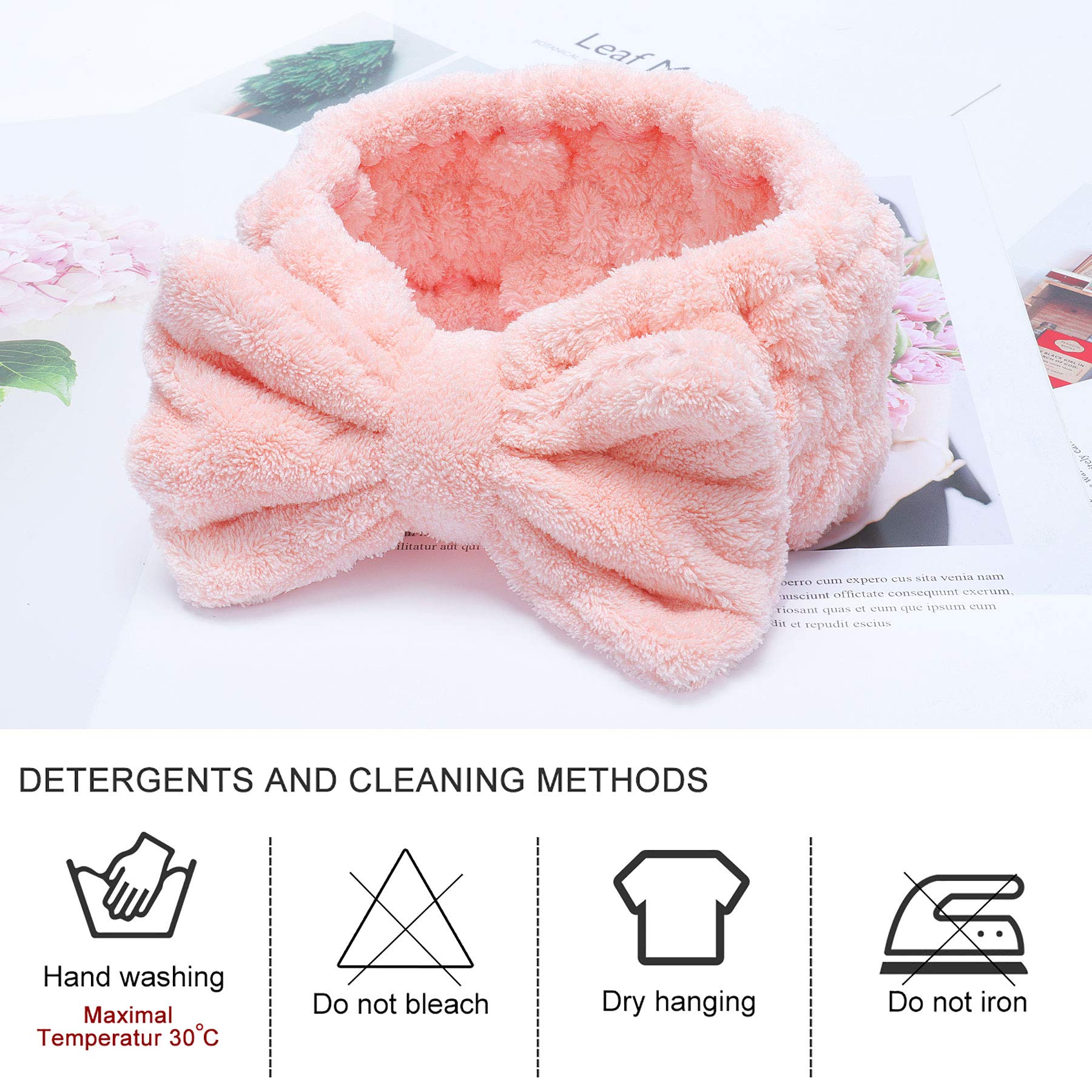LADES Spa headband – Makeup Headbands Microfiber Facial Hair Band Elastic Head Wraps Stretch for Women Washing Face