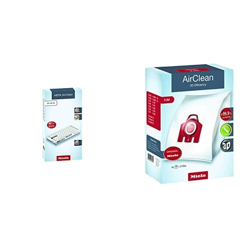 Miele HEPA AirClean Filter with TimeStrip + Miele AirClean 3D FJM Vacuum Cleaner Bags
