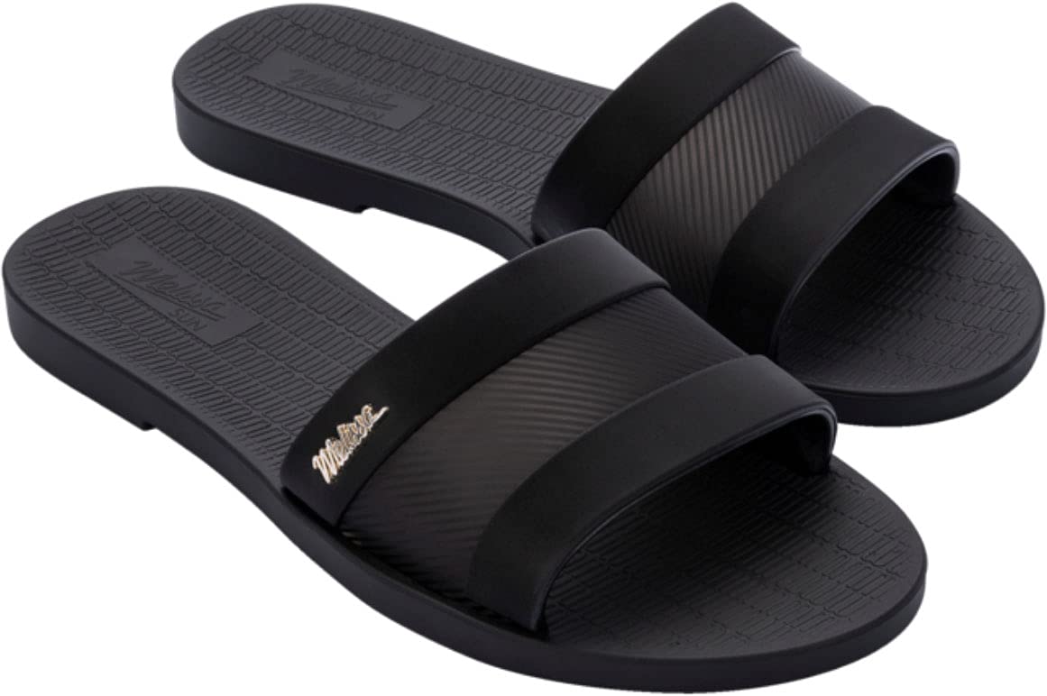 Melissa - Womens Sun Hollywood Sandals, Size: 9 M US, Color: Black/Black