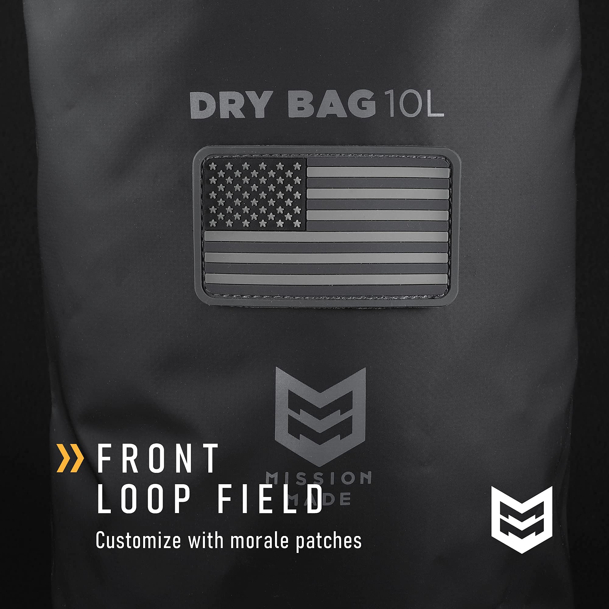 MISSION MADE Dry Bag Waterproof for Tactical Military EDC (Black, 10L)