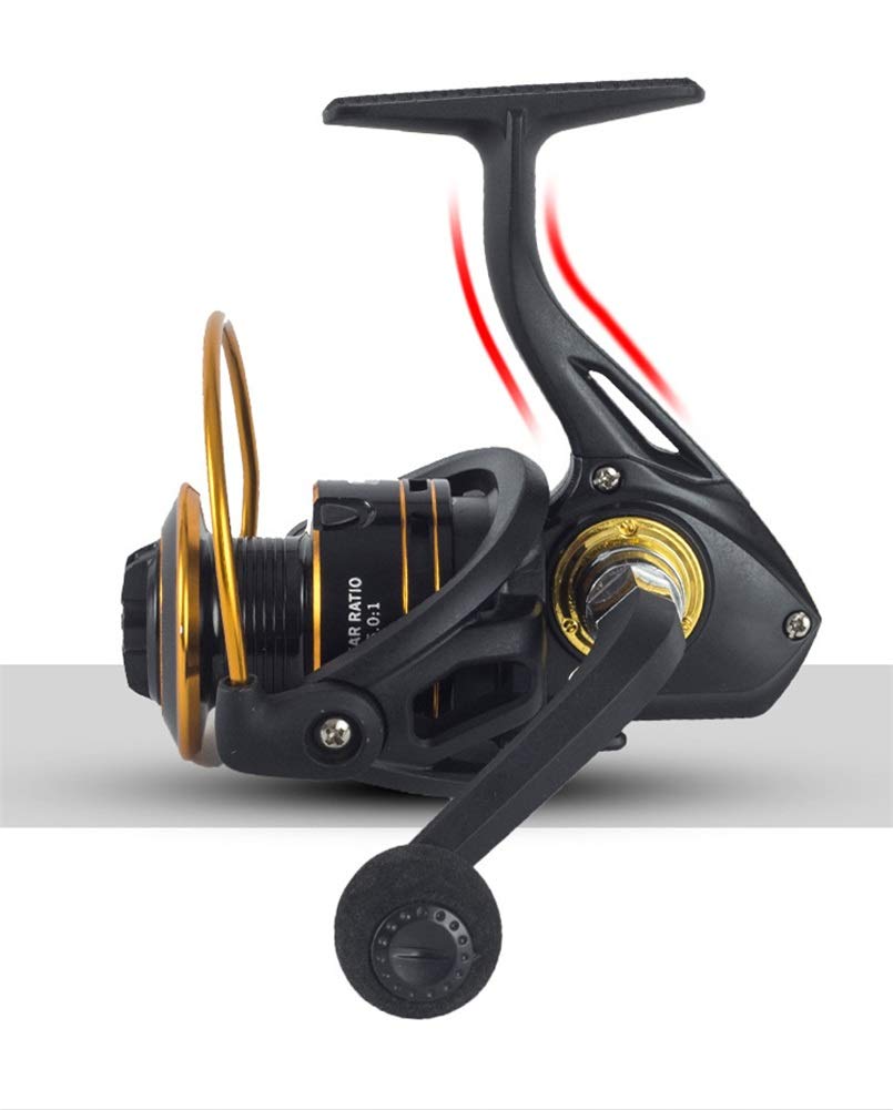 LLJPYX7L Fishing Reel for Beginners, 10BB Rust-Proof Bearing 4.7:1/5.0:1 Gear Ratio, Left/Right Interchangeable Handle, Salt Water and Fresh Water can be Used (Size : 4000)