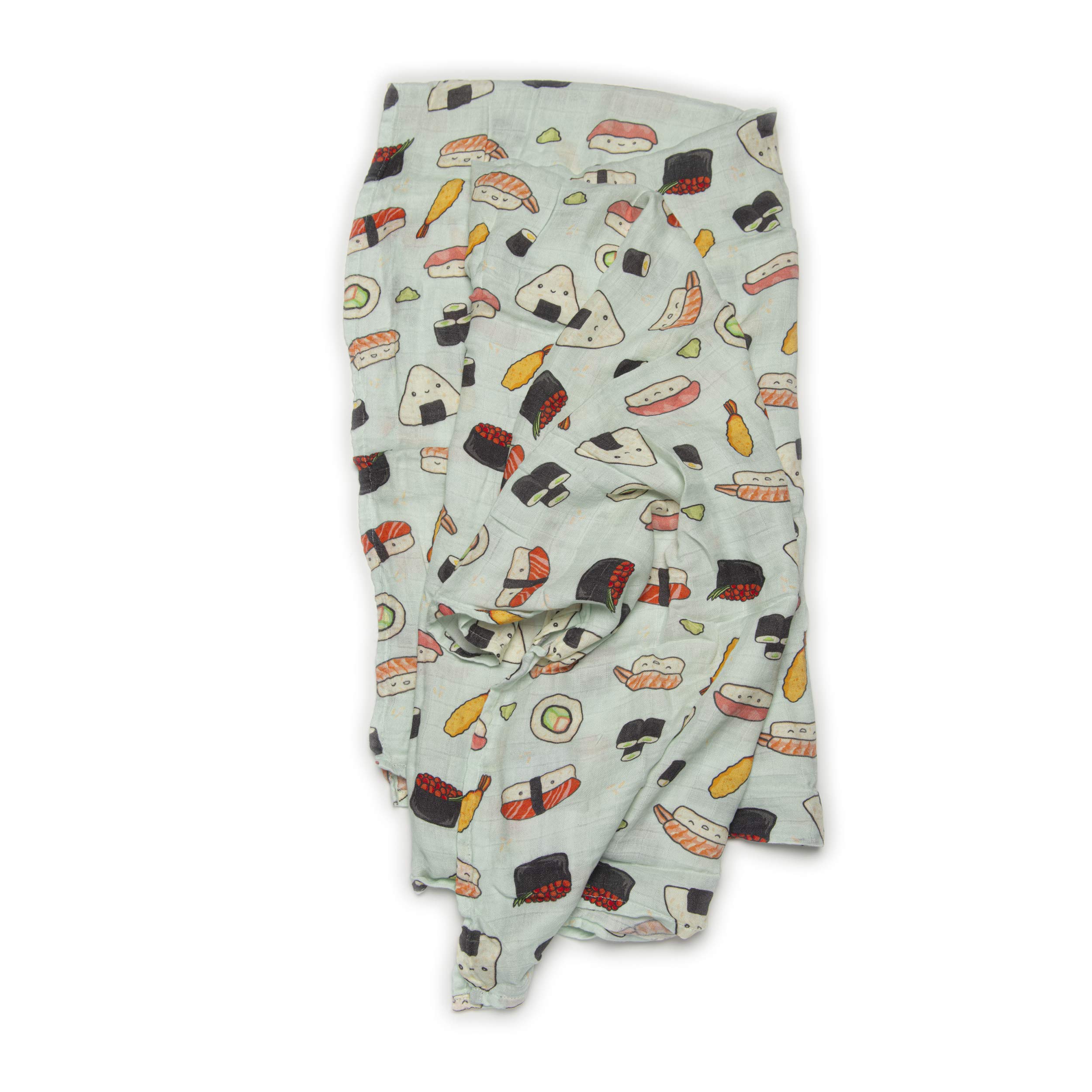Loulou Lollipop Soft Baby Swaddle Blanket Muslin Wrap Receiving Blanket for Newborn to Toddler Girl and Boy, Large 47” by 47” - Sushi…