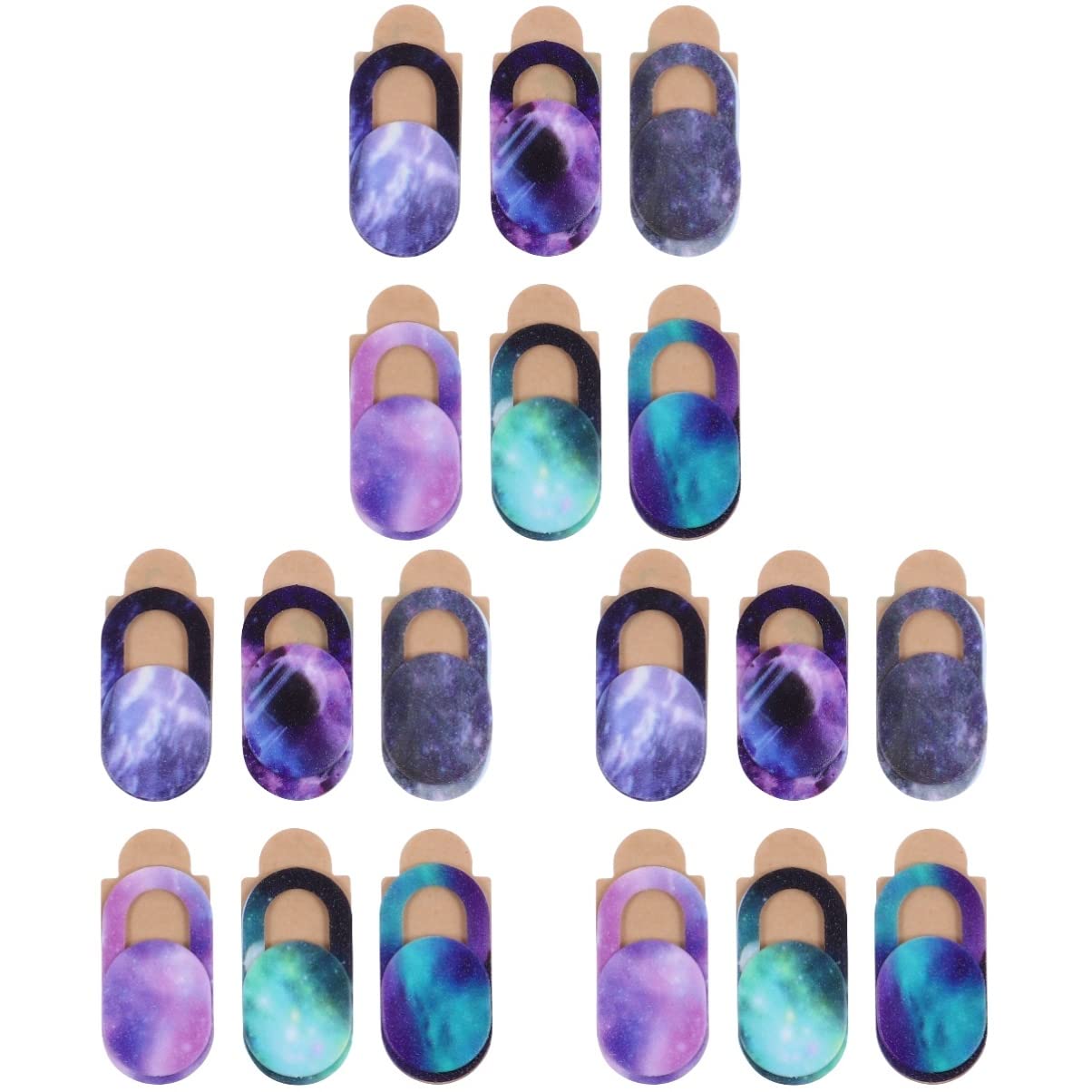 UKCOCO 18 Pcs Camera Privacy Cover Privacy Webcam Computers Laptops Camera Cover Slide Phone Camera Cover Desk Trash Can Web Camera Cover for Laptop Accessories Tablet Slider Purple