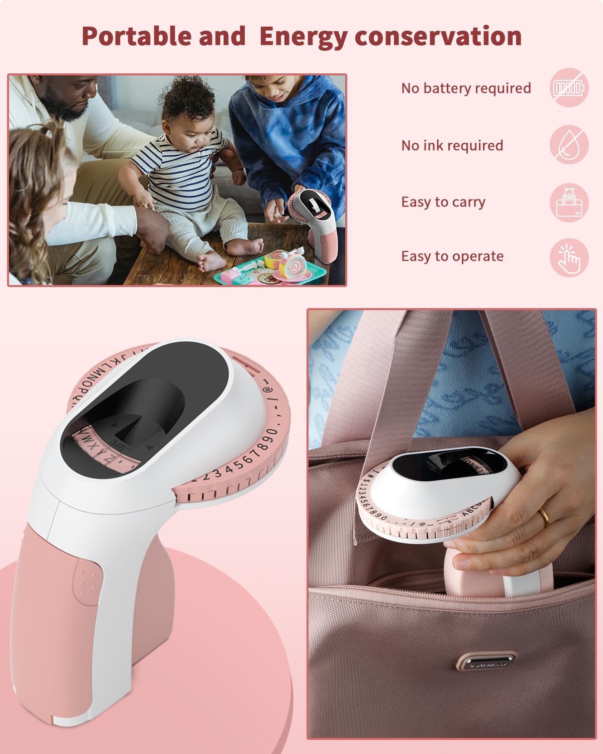 LabelCreate Embossing Label Maker Machine with Tapes, 3D Embossed Label Printer Writer with 6 Rolls, A Retro Handheld Embossing Label, Easy to Use for Office Home Organization and DIY, Bule