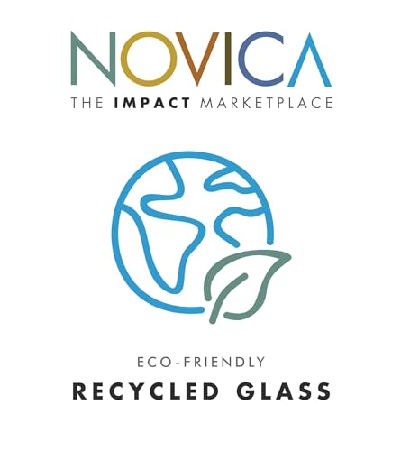 NOVICA Hand Blown Red Swirl Recycled Glass Shot Glasses, 2 Oz 'Ripe Ruby' (Set Of 6)