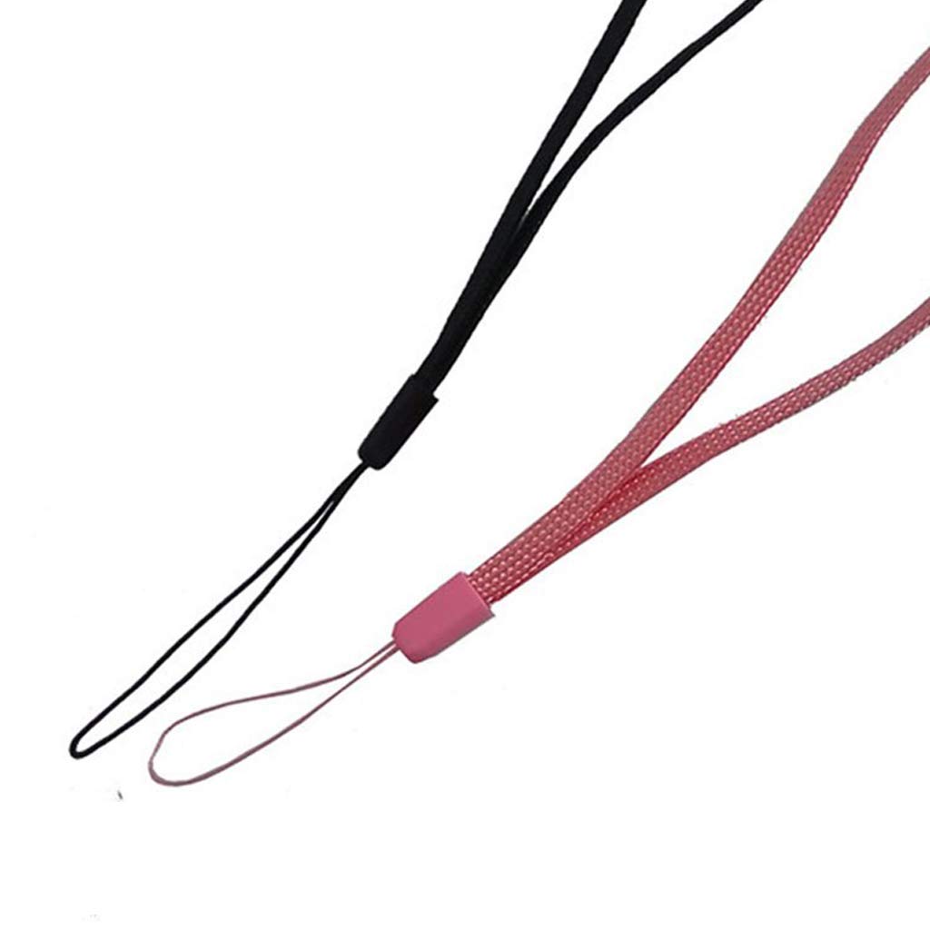UKD PULABO Nice DesignPack of 10 pcs Lanyards Black Red Short Style Badges Holder for Cameras USB Flash Drives Keys Cards