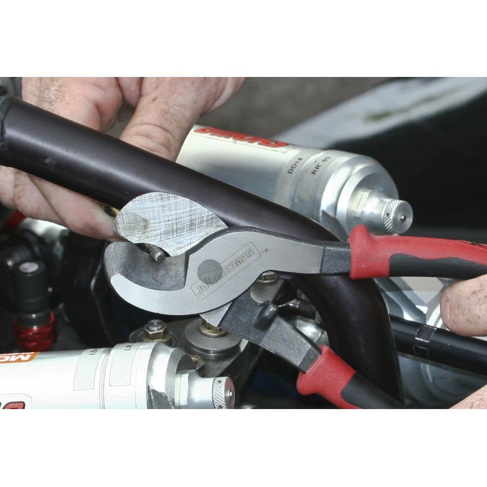 Klein Tools J63050 Cable Cutter, Made in USA, Journeyman Cable Cutter Cuts Aluminum, Copper and Communications Cable with Shear-Type Jaws