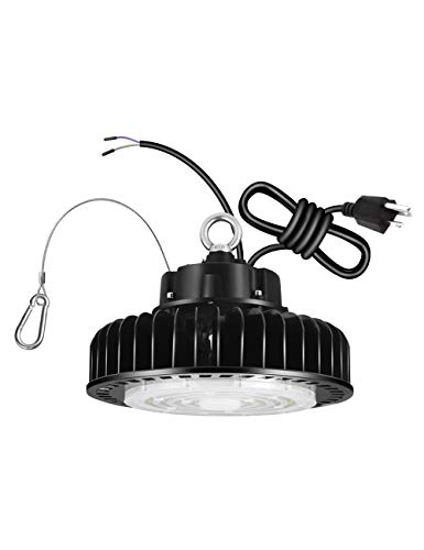 LED High Bay Light 200W 30000LM 5000K IP65 150lm/w with US Plug 5ft Cable,UFO Commercial Light Alternative to 800W MH/HPS Warehouse Workshop Factory Barn Garage Lowbay Area Lighting Fixture
