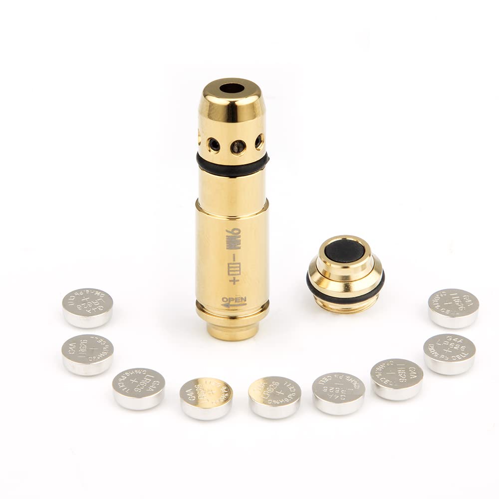 KRARP .9MM Red Dot Training Laser Fits for Dry Fire Practice and Training Cartridge with Extra Back Cap, New Version