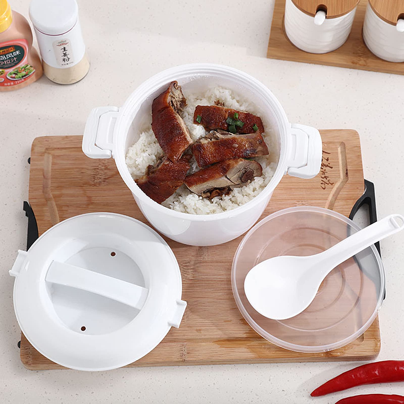 Small Rice Maker Friendly Microwave Rice Cooker: Easy Microwave Cooking Easy Fast Microwave Cookware for Rice Pasta and More S Microwave Rice Steamer