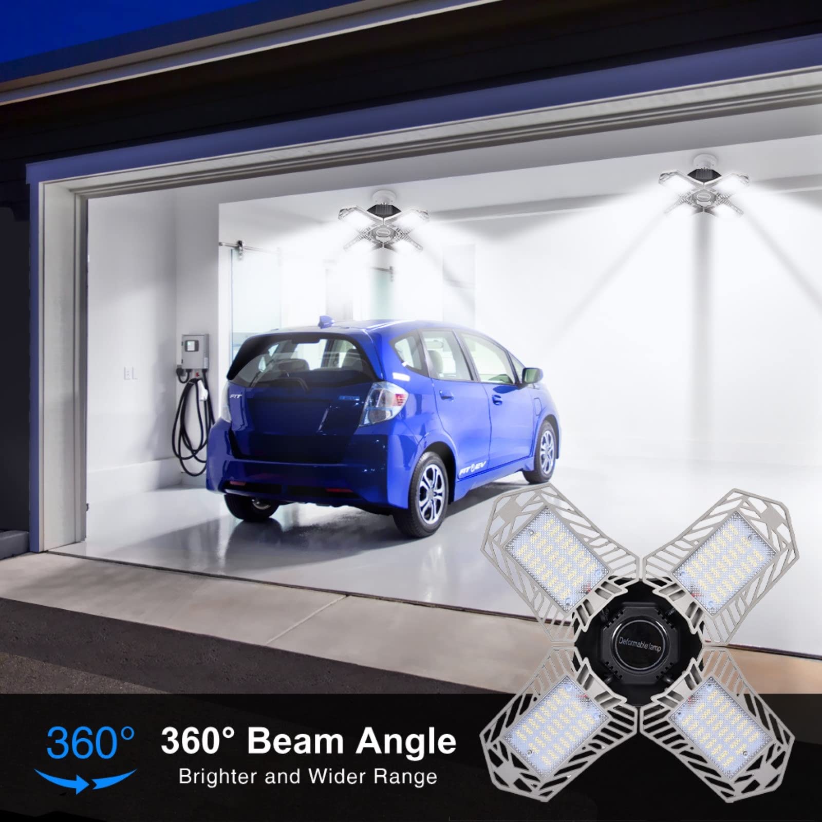 URBERY Ultra Slim LED Shop Lights Wraparound, Car Detailing LED Shop Light, Adjustable Panels Lights for Garage, Workshop, Attic, Basement ( Size : 10 Pack )