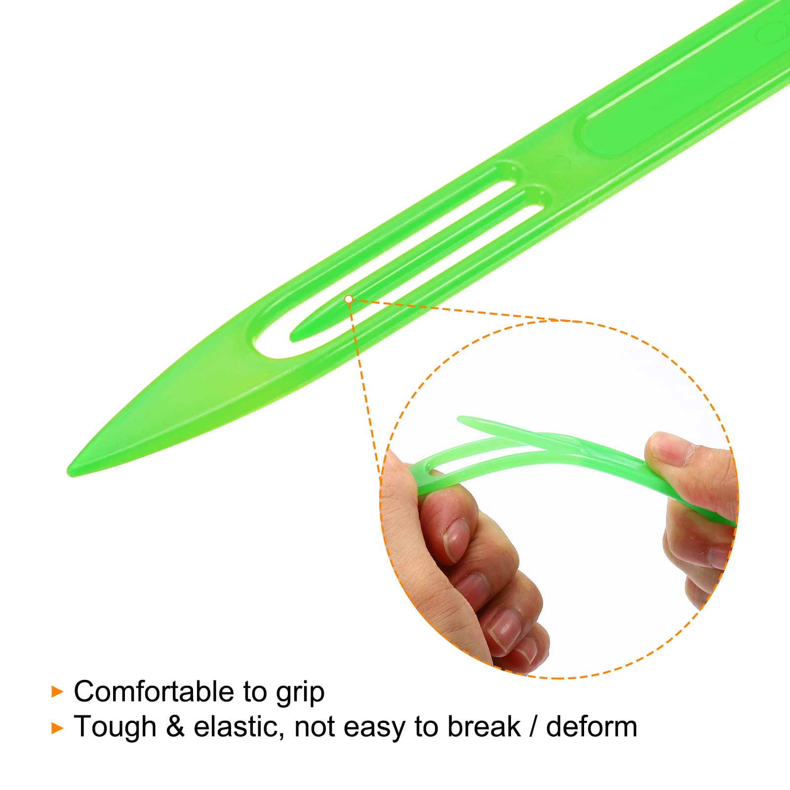 PATIKIL Netting Needle Shuttles 9#, 5 Pack Plastic Fishing Net Repair Line Kit Mending Tool, Orange
