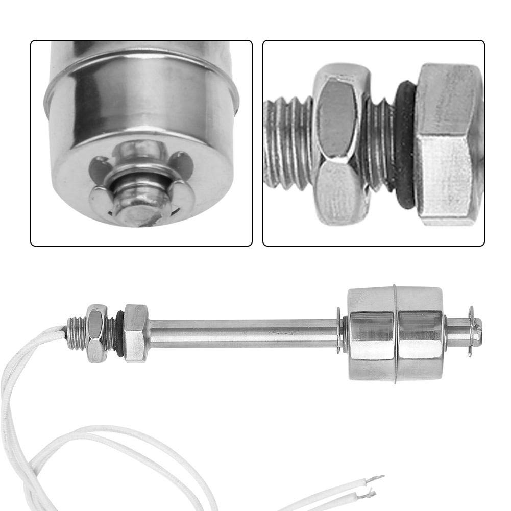 Liquid Level Sensor, 0~220V Stainless Steel Liquid Water Level Sensor Controller Float Switch for Pool Can 100mm