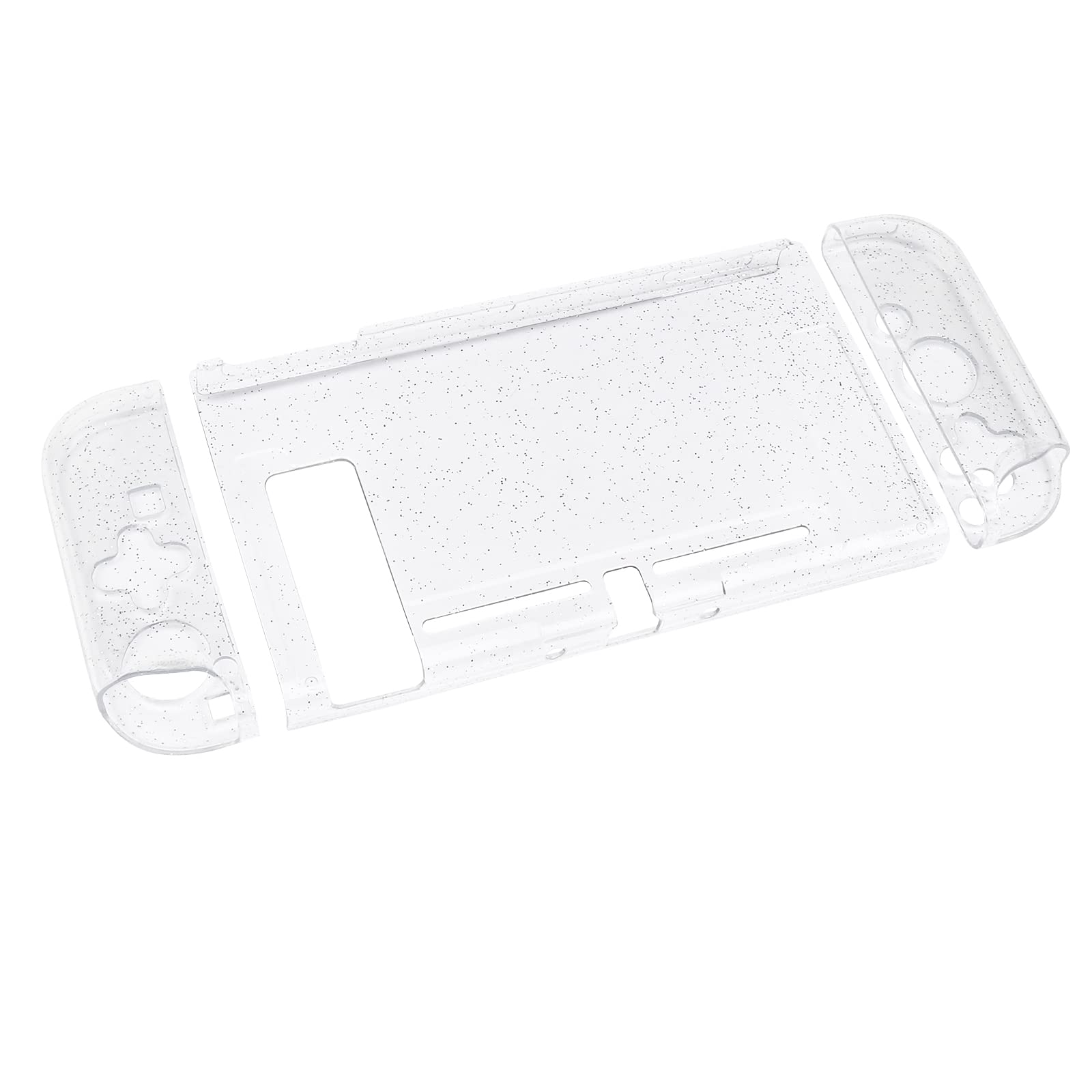 RALAN Protective Case Compatible with Nintendo Switch 2017,Soft Glitter Cover with Shock-Absorption and Yellowing-Resistant Anti-Scratch Design Protective Case + 4 Glitter caps.