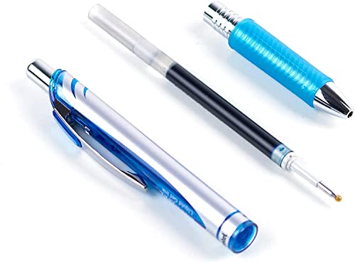 Pentel EnerGel 0.7 mm Liquid Gel Ink Pens - Pack of 5 Sky Blue Deluxe RTX Energel Pens with 3 Refills