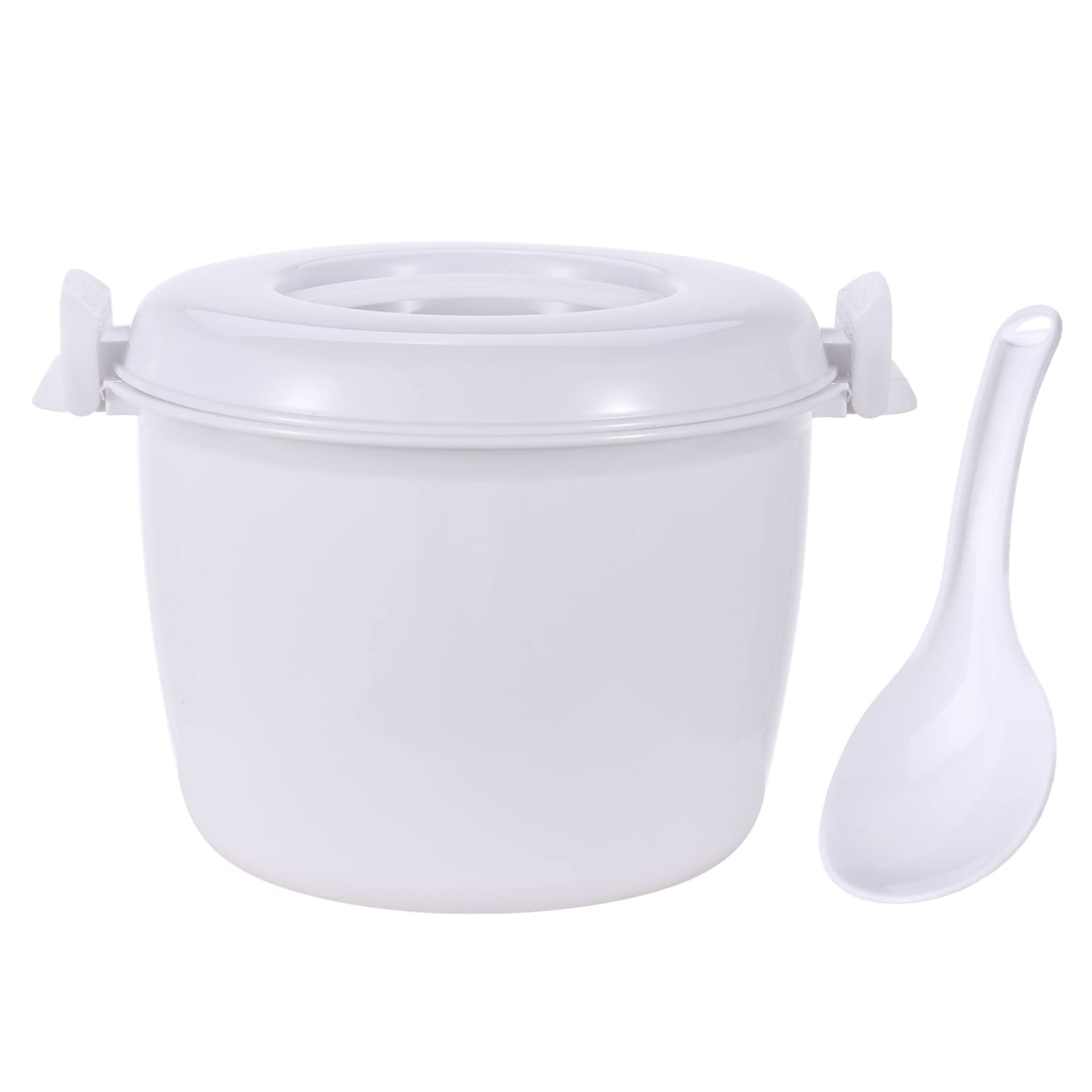 renvena 2.6L Microwave Oven Rice Cooker Insulation Lunch Box Steamer Cooker with Lid White Medium One Size