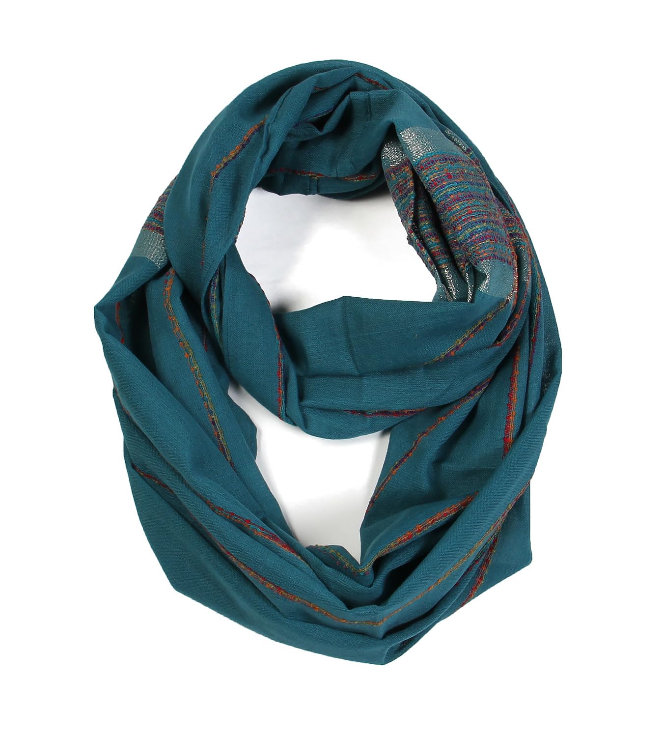 Scarf& Scarfand's Solid Color Infinity Winter Wrap Loop For Women & Men (Black)