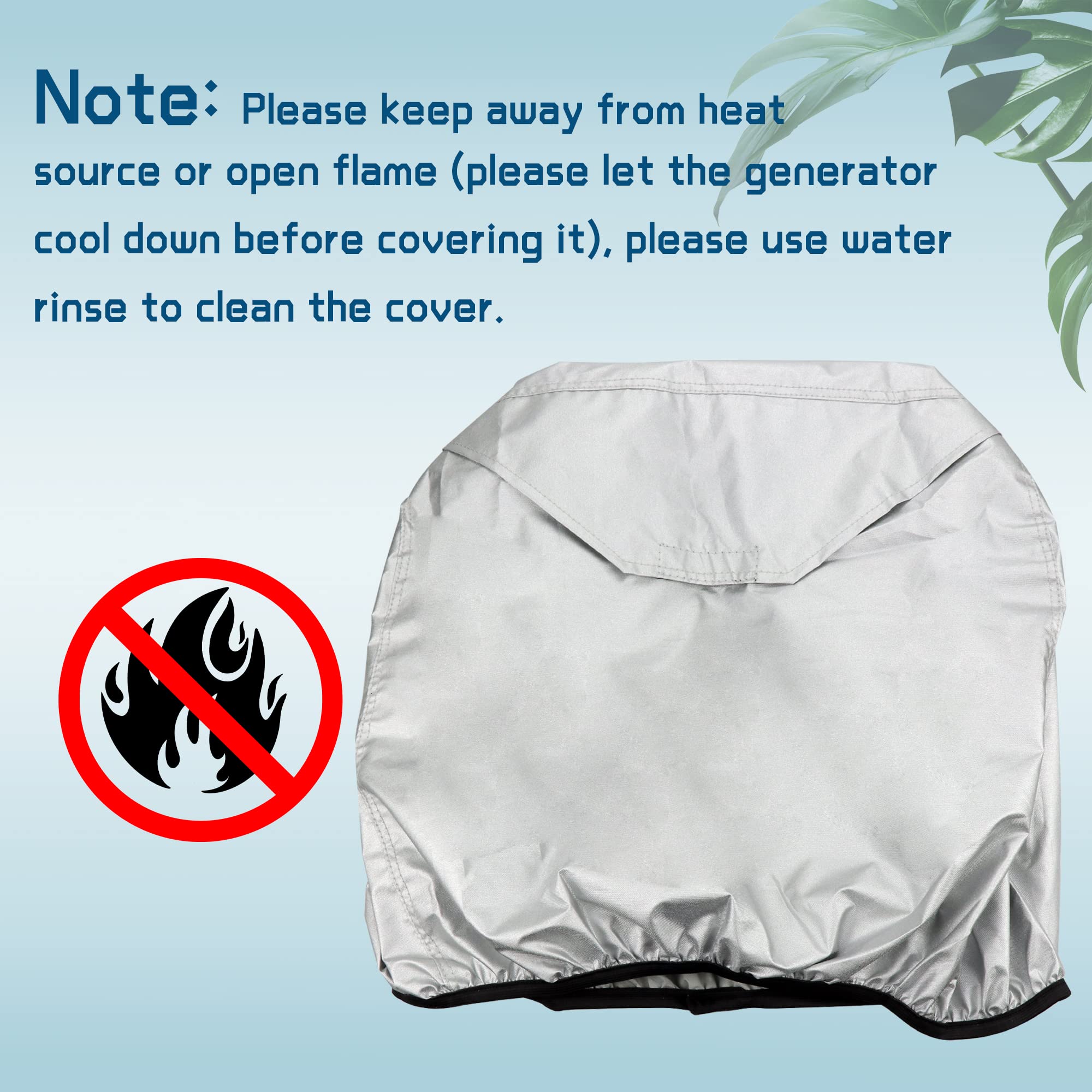 Mejiao Generator Waterproof Cover for Honda Generator EU2200i EU2000 EU2200IC EU2000i and Yamaha 2000,Replace 08P58-Z07-100S,Silver
