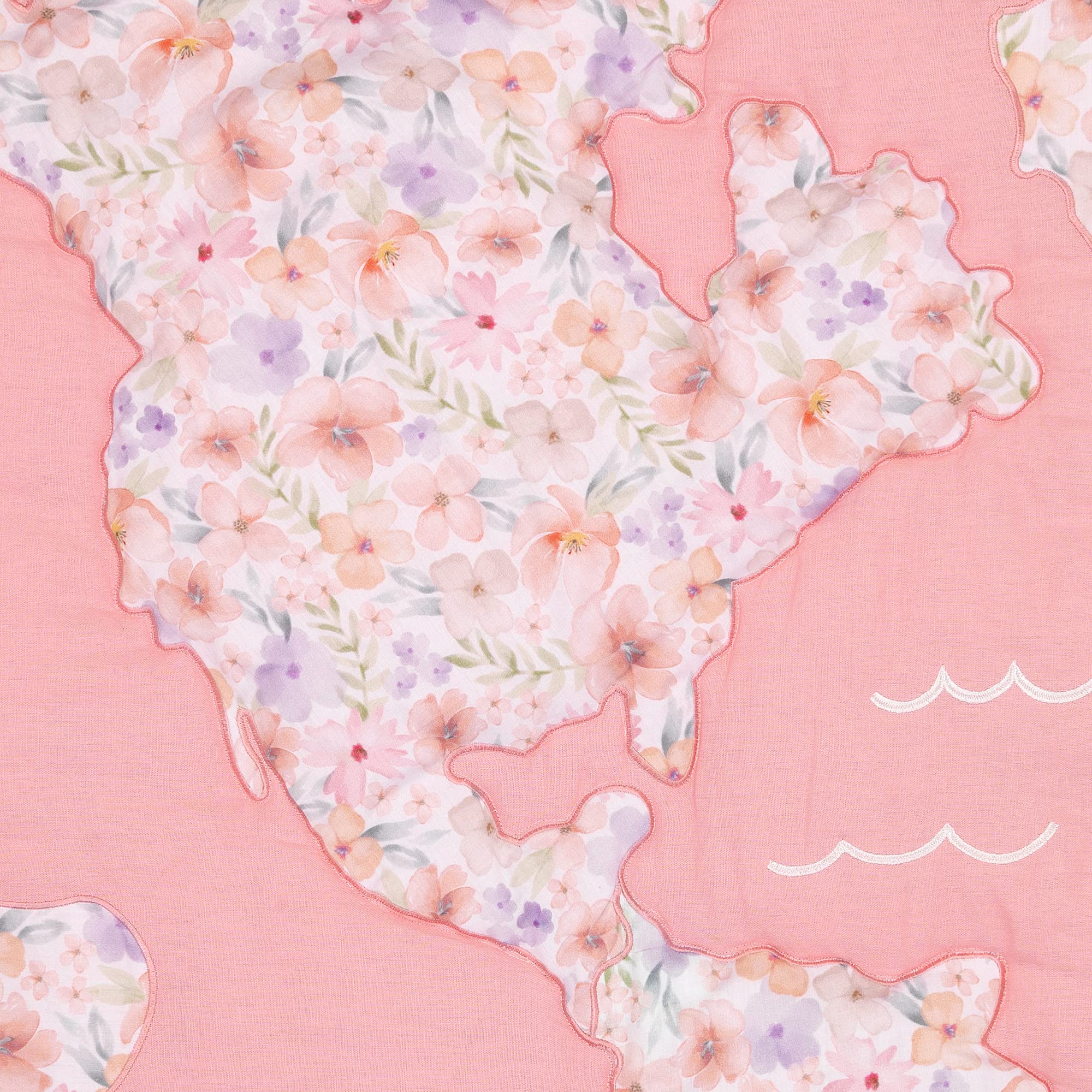 Lambs & Ivy Girls Rule The World Pink Floral 4-Piece Baby Crib Bedding Set