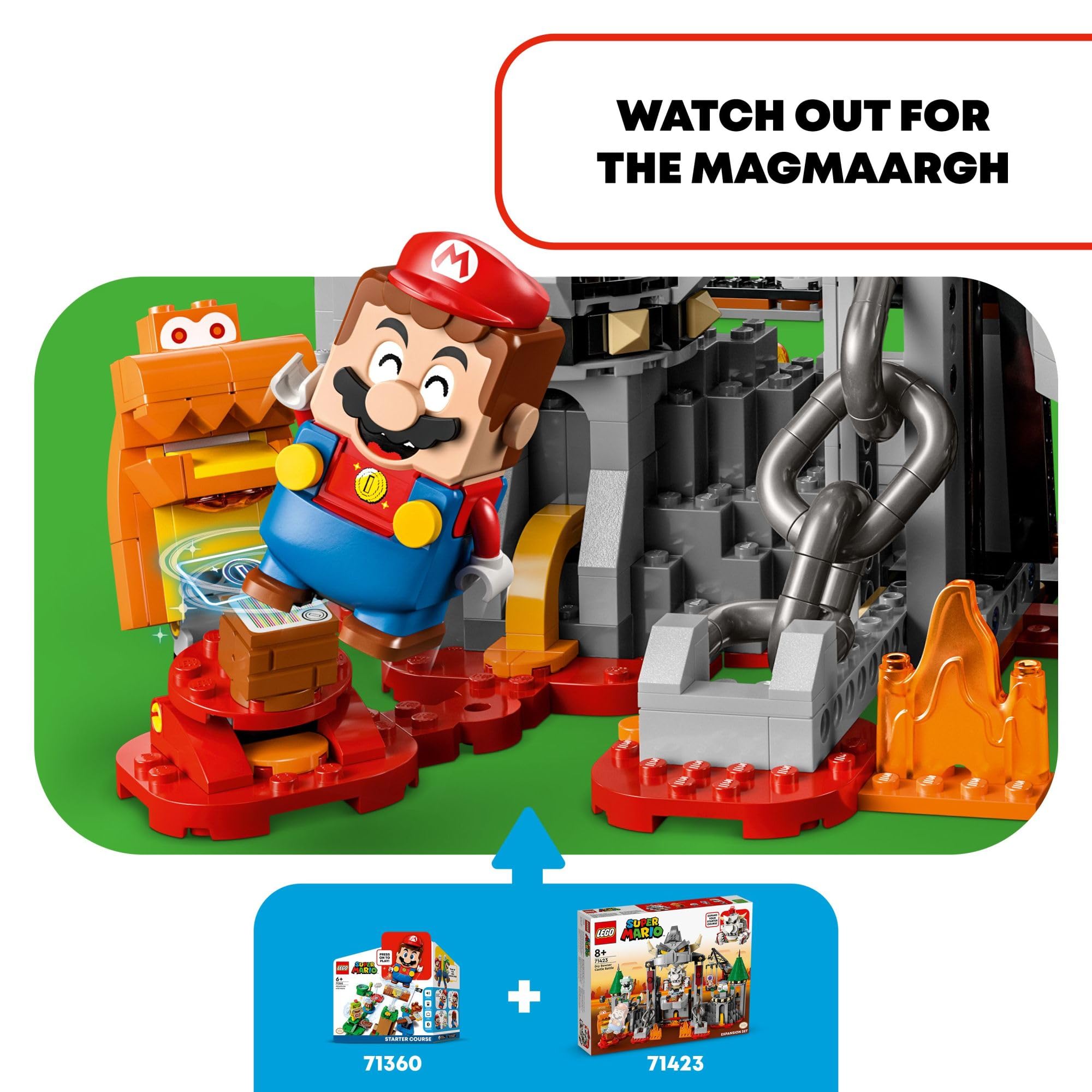 LEGO Super Mario Dry Bowser Castle Battle Expansion Set, Buildable Game with 5 Super Mario Figures, Collectible Playset to Combine with a Starter Course, Super Mario Gift Set for Kids Ages 8-10, 71423