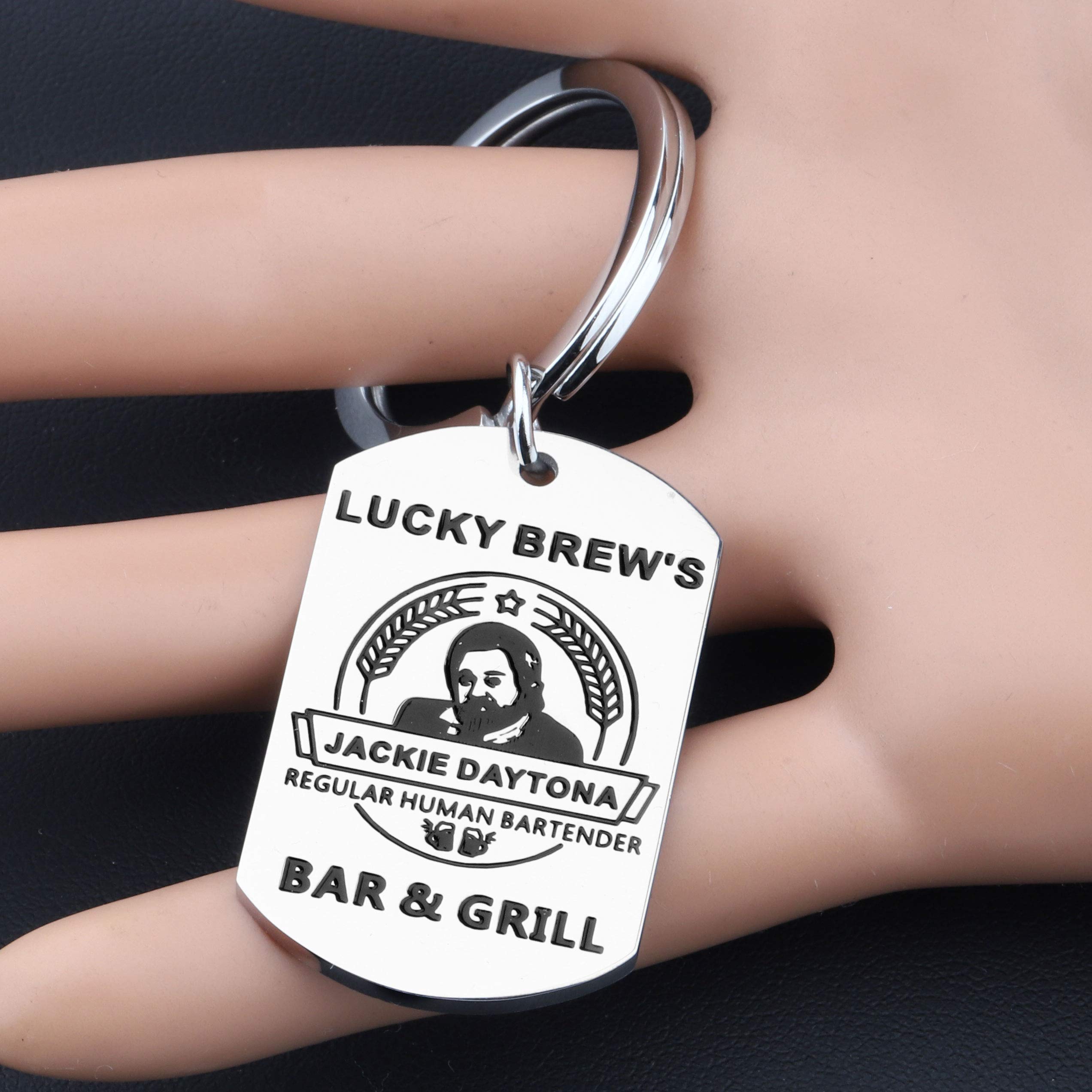 MAOFAED Tv Show Inspired Gift Regular Human Bartender Bar Keychain Fan gift Best Friend Gift Human Bartender GiftFor Fan