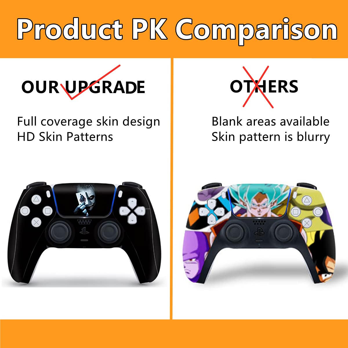 Mmoptop PS5 Skin Disc Edition Joker Console and Controller Vinyl Cover Skins Wraps for Playstation 5 Disc Version