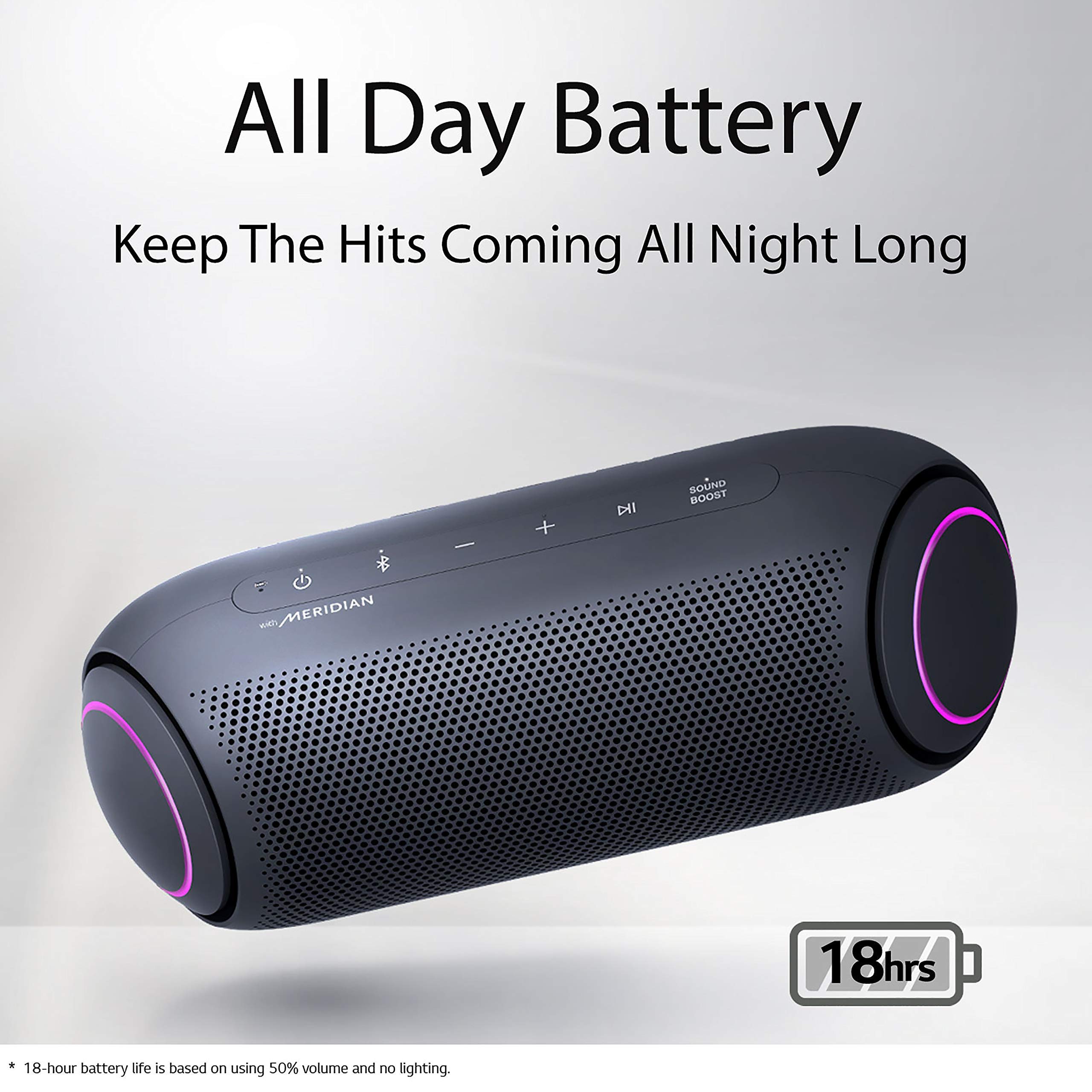LG PL5 XBOOM Go Water-Resistant Wireless Bluetooth Party Speaker - Black (Renewed)