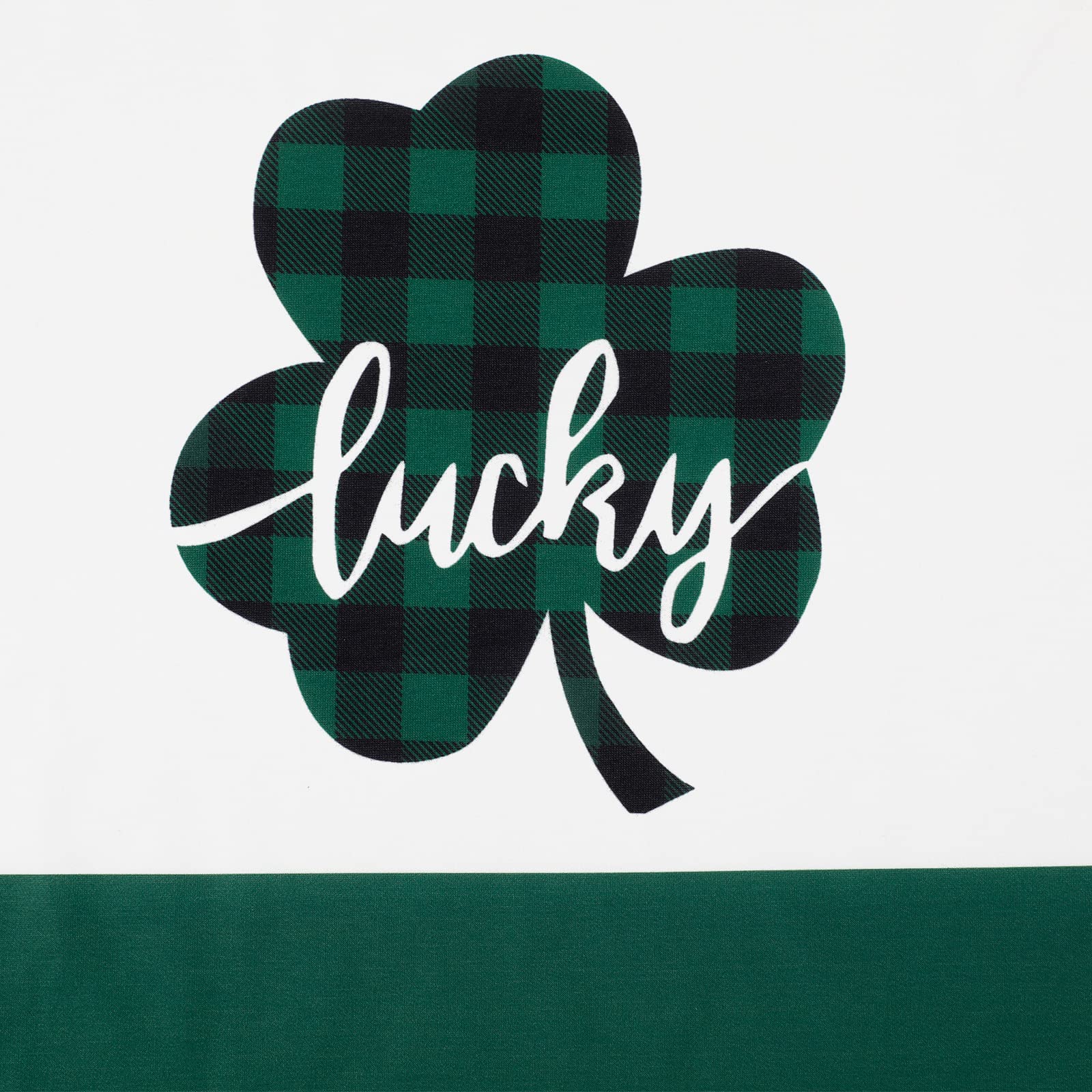 MOUSYA St Patrick's Day Dress Shirt Women Clover Heart Long Sleeve Tops Plus Size Color Block Sweatshirt with Pockets
