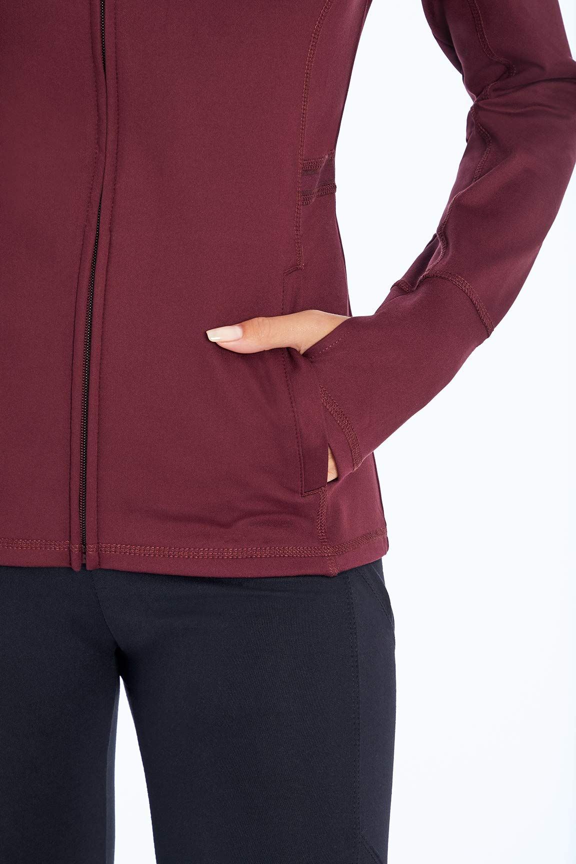 Marika Full Zip Slim Fit Athletic Jacket, Purple, X-Large