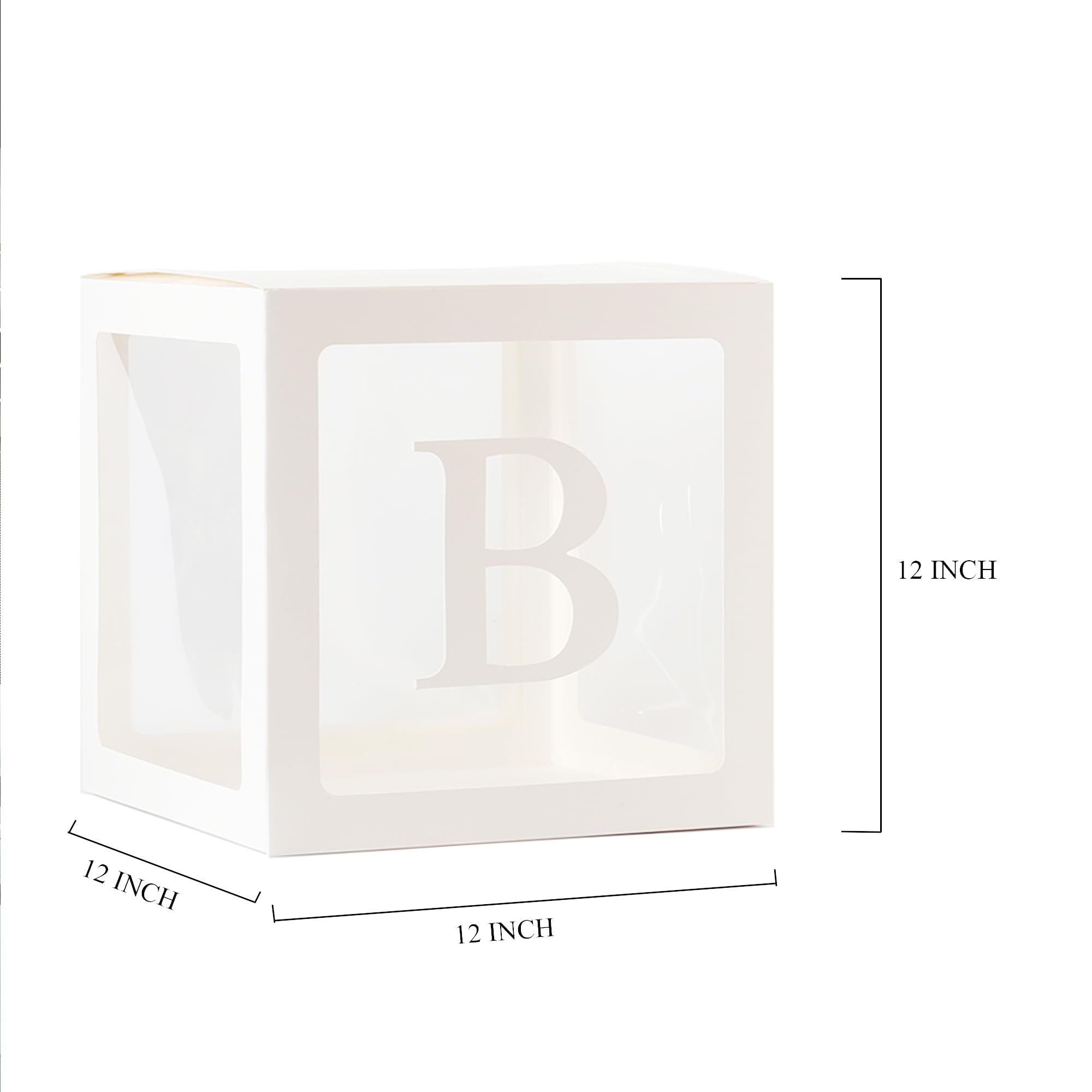 White BRIDE Balloons Boxes with 5 PCS Clear Balloon Boxes and 5pcs Letters for Bride Shower Party Wedding Decorations