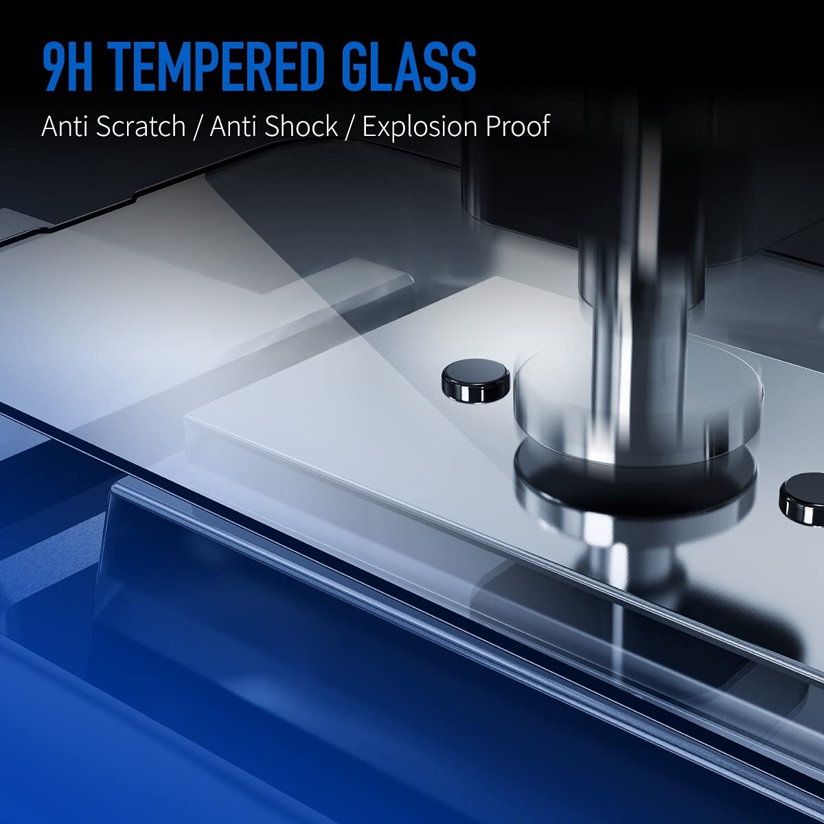 MOCOLL Anti Blue Light Glass Screen Protector Compatible for iPhone 13 Pro Max 6.7 Inch Screen Cover Saver Full Coverage Tempered Glass Film 9H Hardness 2.5D Edge Scratch-resistant Bubble Free