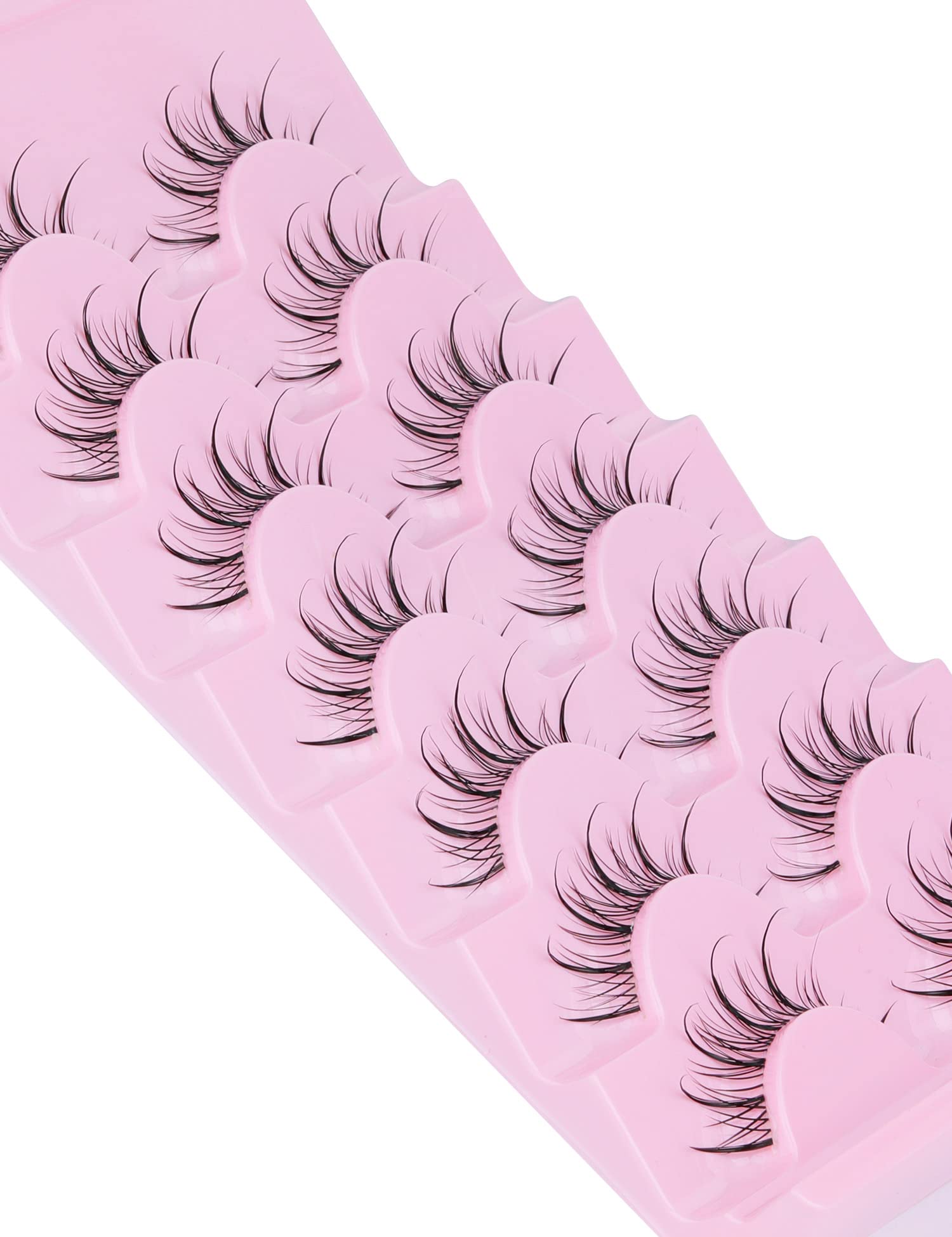 Manga Lashes Natural Look Wispy 3D Anime Manhua Lashes False Eyelashes Asian Korean Makeup Kpop Style Cosplay Lash Pack by EYDEVRO