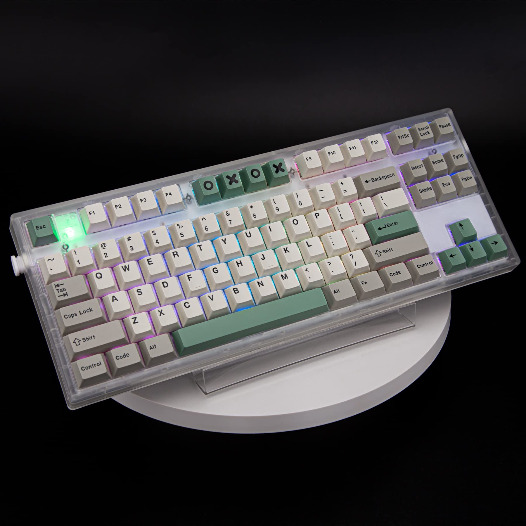 UniCusMech Custom Cherry Profile Double Shot 196 Keys Keycaps ANSI & ISO Layout Keycaps for Mechanical Gaming Keyboard Cherry MX Switches (9009)