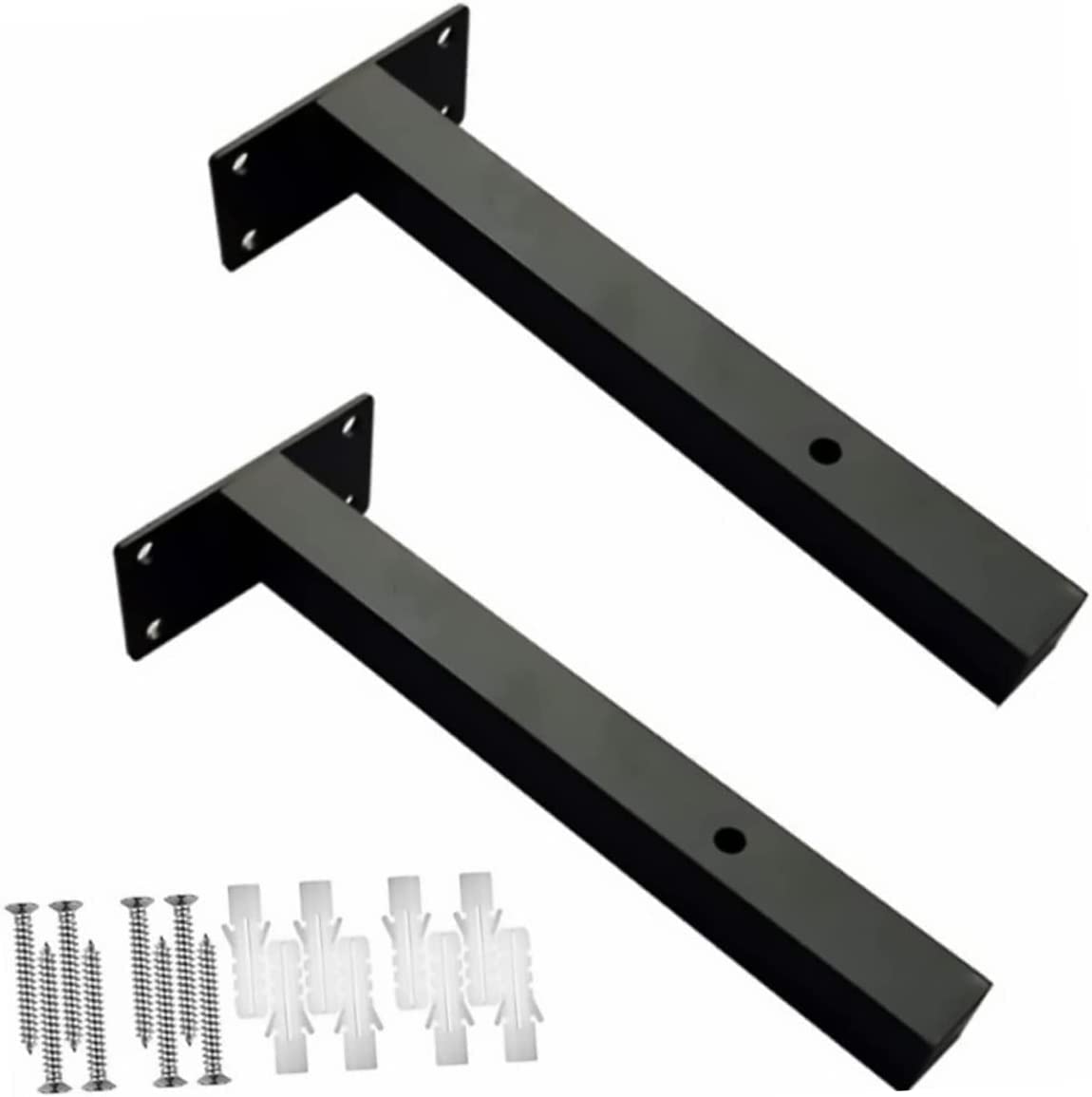 Shelf Brackets Wall Shelves 2pcs Wall Rack for Included Triangular Mounted Bench Art Bookshelf Hardware Brackets Wood Screws Shelves Hanging Plugs Bracket Saving Holder Board Cm Supports Black Work (