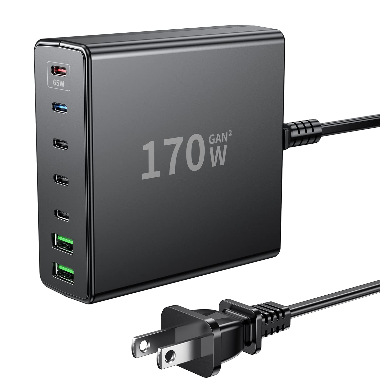 USB C Charger. Sacrack 170W 7 Port Fast Charging Station Laptop Power Adapter Compatible with MacBook Pro/Air, All iPhone 14/13/Mini/Pro/13 Pro Max/12 Galaxy Note20 S22 S21 Pixel 4/3 iPad Pro