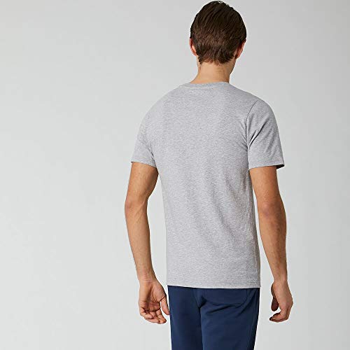 New Balance Men's NB Essentials Stacked Logo Short Sleeve, Athletic Grey , Medium