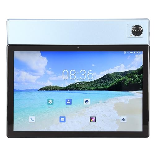 MAVIS LAVEN 10.1in Tablet, USB C Fast Charging Expandable Memory 8G RAM 256G ROM 2 Speakers 100‑240V 2 in 1 Tablet 8 Core for Travel (US Plug)