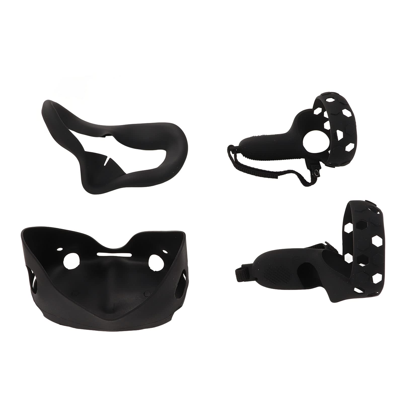 Silicone Cover Set for Quest 2, VR Silicone Grips Face Cover Lens Protective Cover VR Shell Cover Set, Non Slip Design, for Quest 2 Replacement Accessories