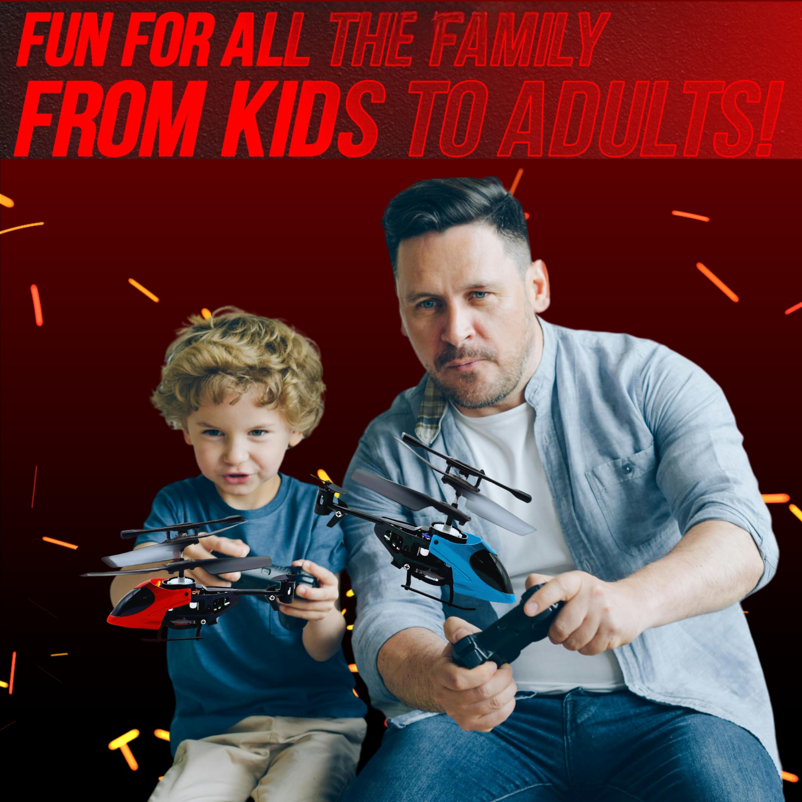 SHEMINI Remote Control Mini Helicopter, QS5010, Rc Helicopter Toy for Kids & Adults, 3.5 Channel & Gyro Stabilizer, Indoor Toy for Beginners (Red)