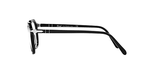 Persol PO3292V Square Prescription Eyewear Frames, Black/Demo Lens, 46 mm